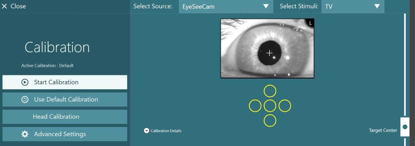 EyeSeeCam in VisualEyes™ | Interacoustics